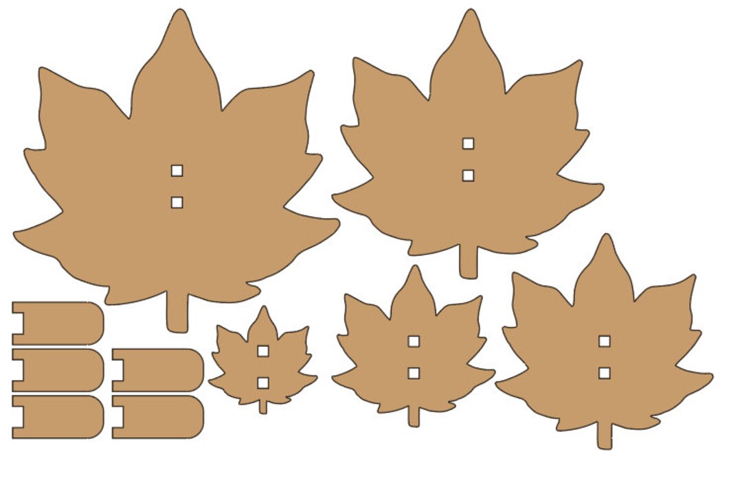 Maple Leaf Stencils File Laser Cutter SVG File Glowforge File - Etsy