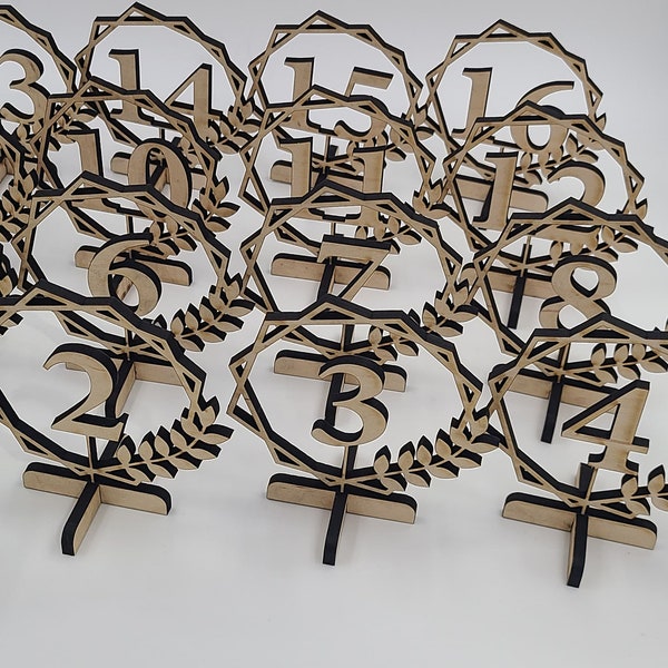 Wood Table Numbers - Etsy