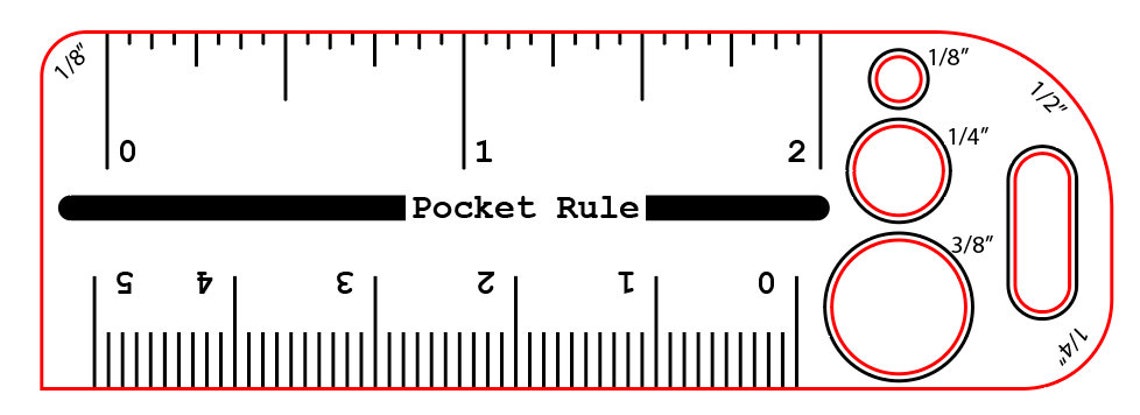 Pocket Ruler Key Chain Laser Cutter SVG File Glowforge File - Etsy