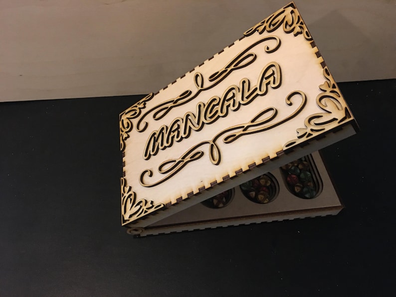 Mancala Game Wood Laser Cutter SVG File Glowforge - Etsy