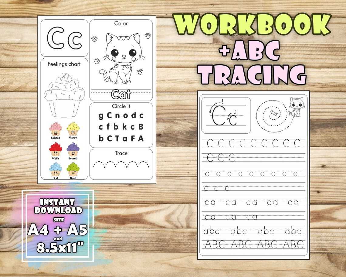 Preschool Learning Busy Book Tracing Alphabet Printable - Etsy