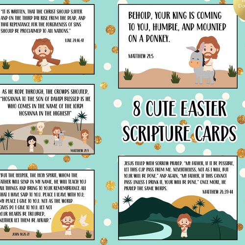 Printable Easter Story Cards I Christian Easter Story for Kids - Etsy