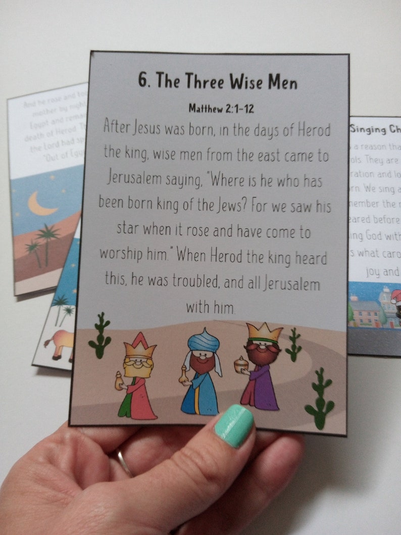 Advent Christmas Story Cards I Christian Christmas Story for - Etsy