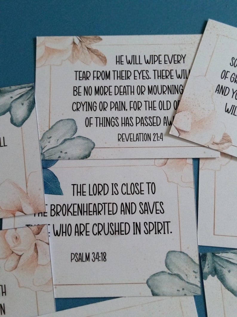 Grief Scripture Cards: Comforting Bible Verse Prints (digital Download ...