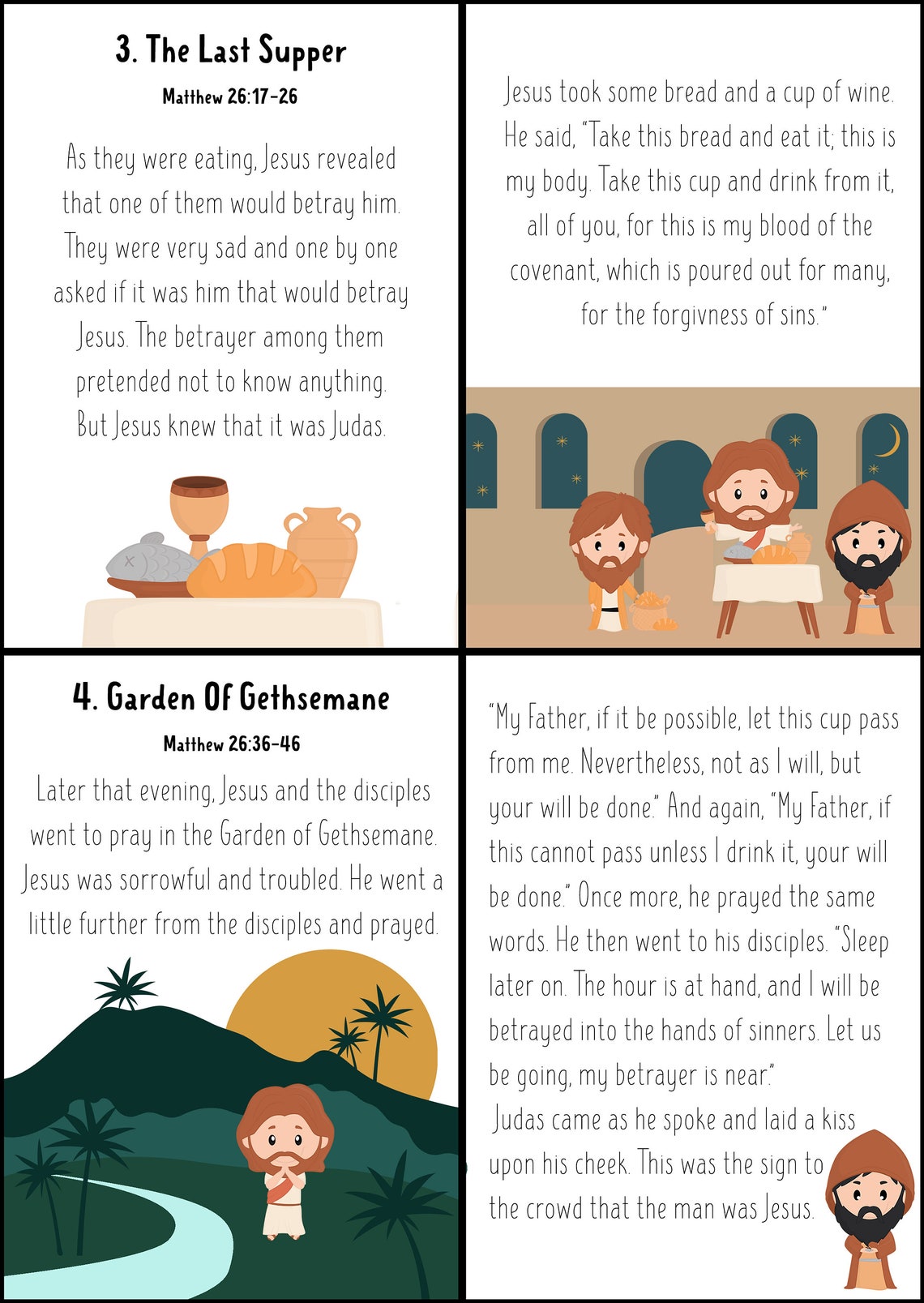 Printable Easter Story Cards I Christian Easter Story for Kids - Etsy ...