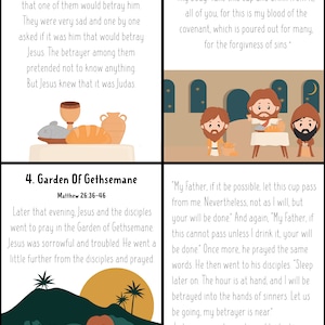 Printable Easter Story Cards I Christian Easter Story for Kids I Easter ...