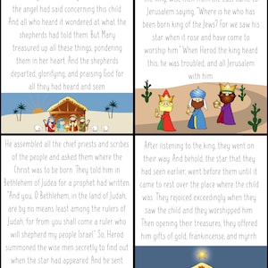 Advent Christmas Story Cards I Christian Christmas Story for Kids I ...