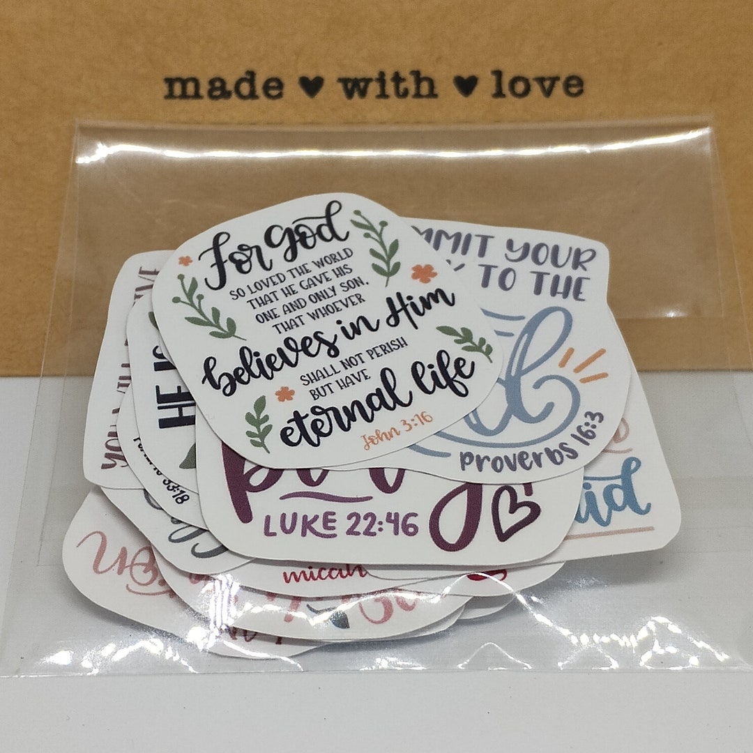 Bible Verse Sticker Pack #4 I 25 Stickers I Bible Stickers Christian ...