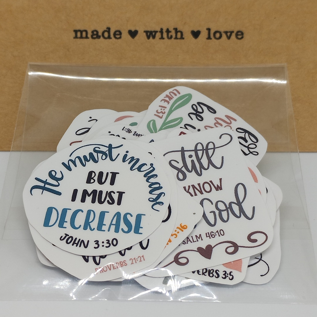 Bible Verse Sticker Pack #6 I 25 Stickers I Bible Stickers Christian ...
