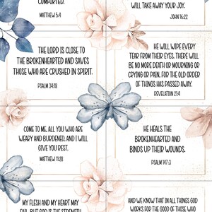 Grief Scripture Cards: Comforting Bible Verse Prints (digital Download ...