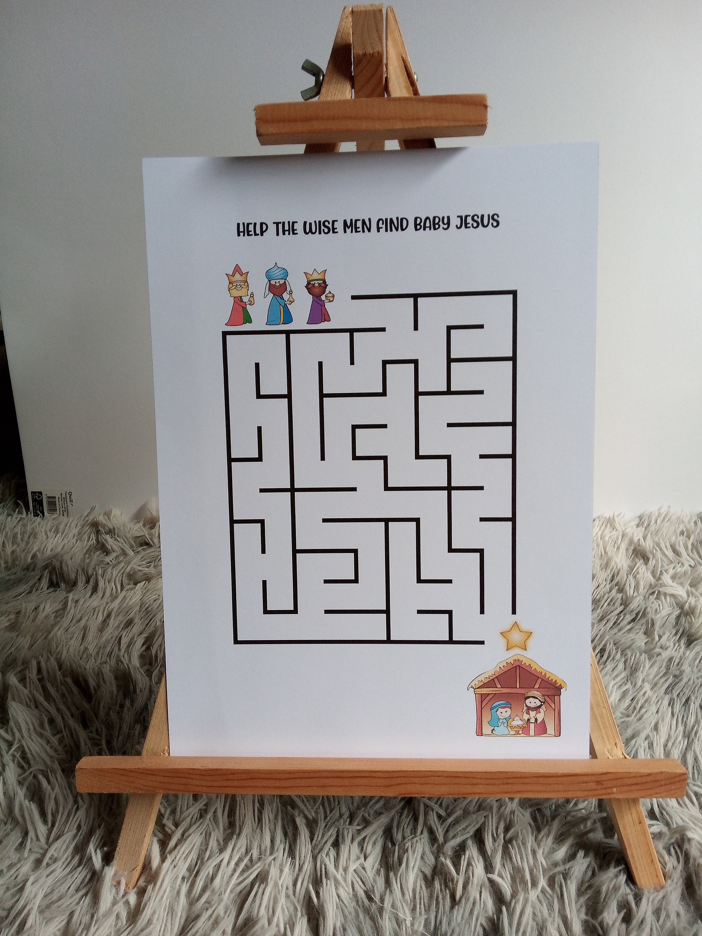 Christmas Story Activity Pack: Maze, Wordsearch, Coloring (printable ...