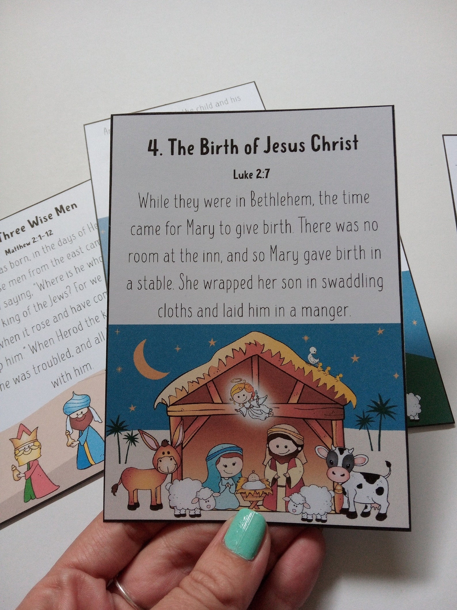 Advent Christmas Story Cards I Christian Christmas Story for - Etsy