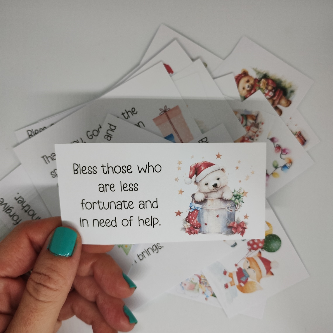 24 Printable Kids Christmas Prayer Cards L Advent Calender Filler L ...