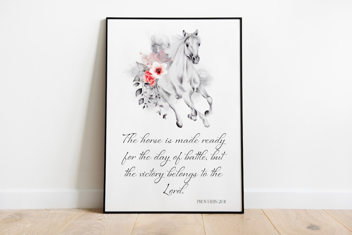 Proverbs 21:31 Bible Verse Wall Art Printable L Scripture - Etsy