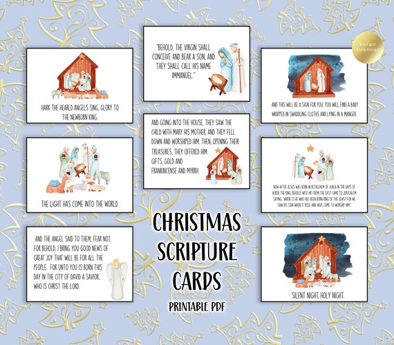 Printable Christmas Scripture Cards I Christmas Bible Verses I | Etsy