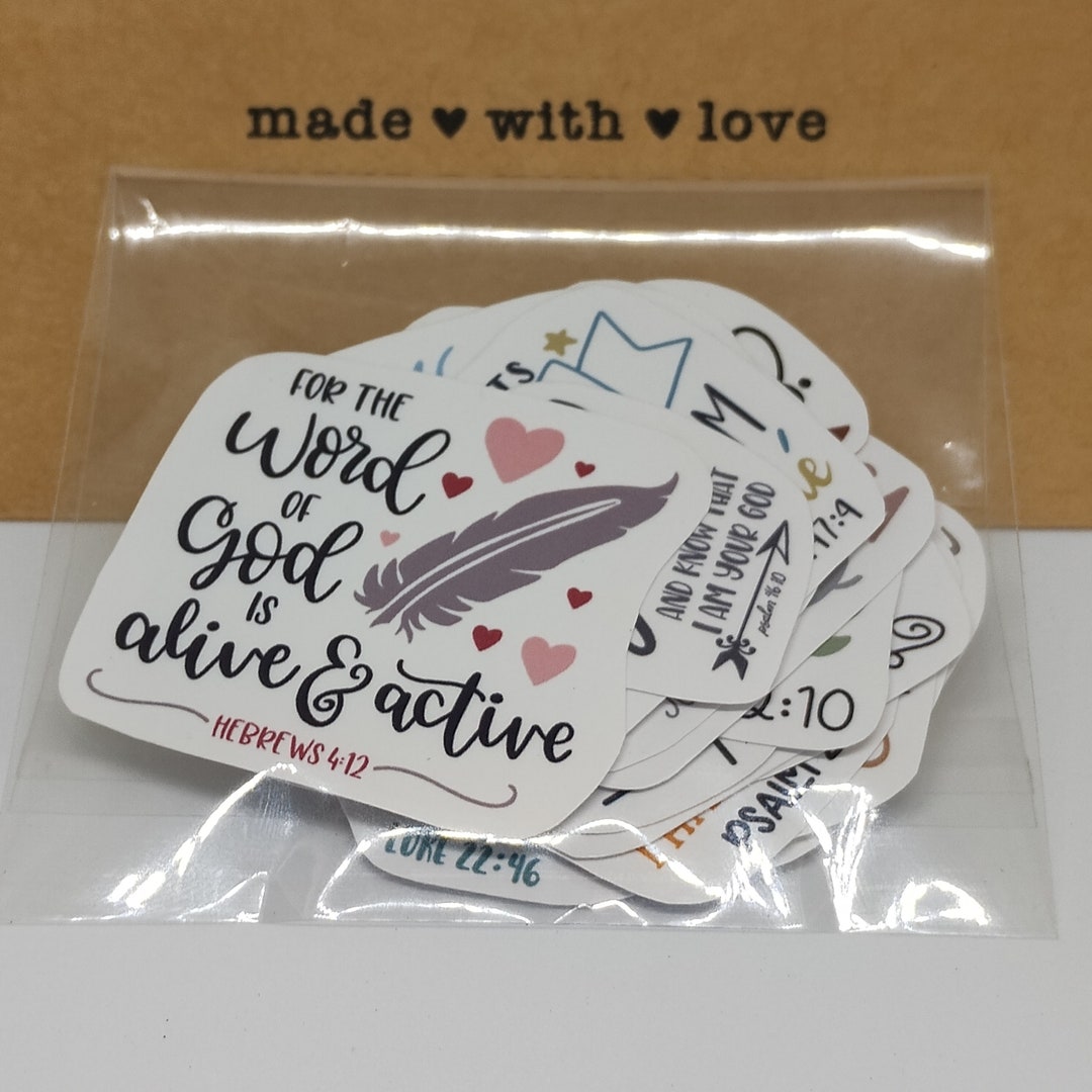 Bible Verse Sticker Pack #7 I 25 Stickers I Bible Stickers Christian ...