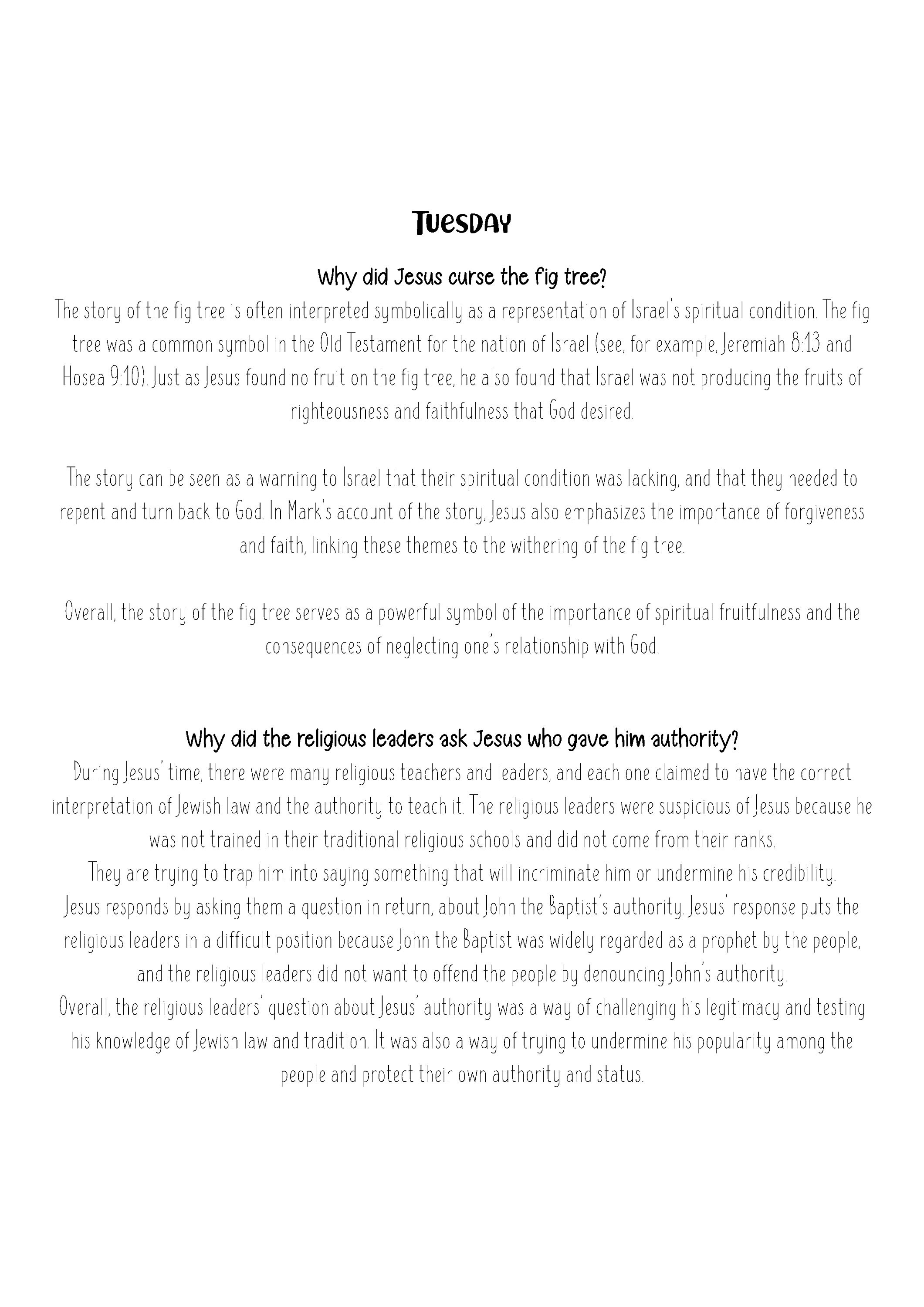 Printable Easter Story Bible Reading Plan and Bible Study I Holy Week ...