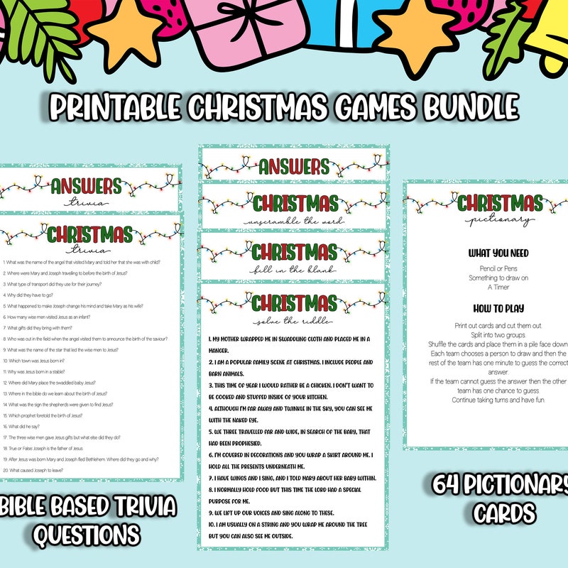 Christian Christmas Games - Etsy
