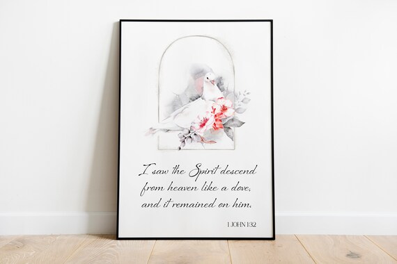 John 1:32 Printable Bible Verse Wall Art I Scripture Print I - Etsy