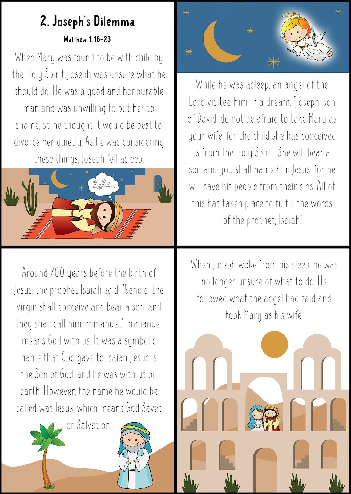 Advent Christmas Story Cards I Christian Christmas Story for - Etsy