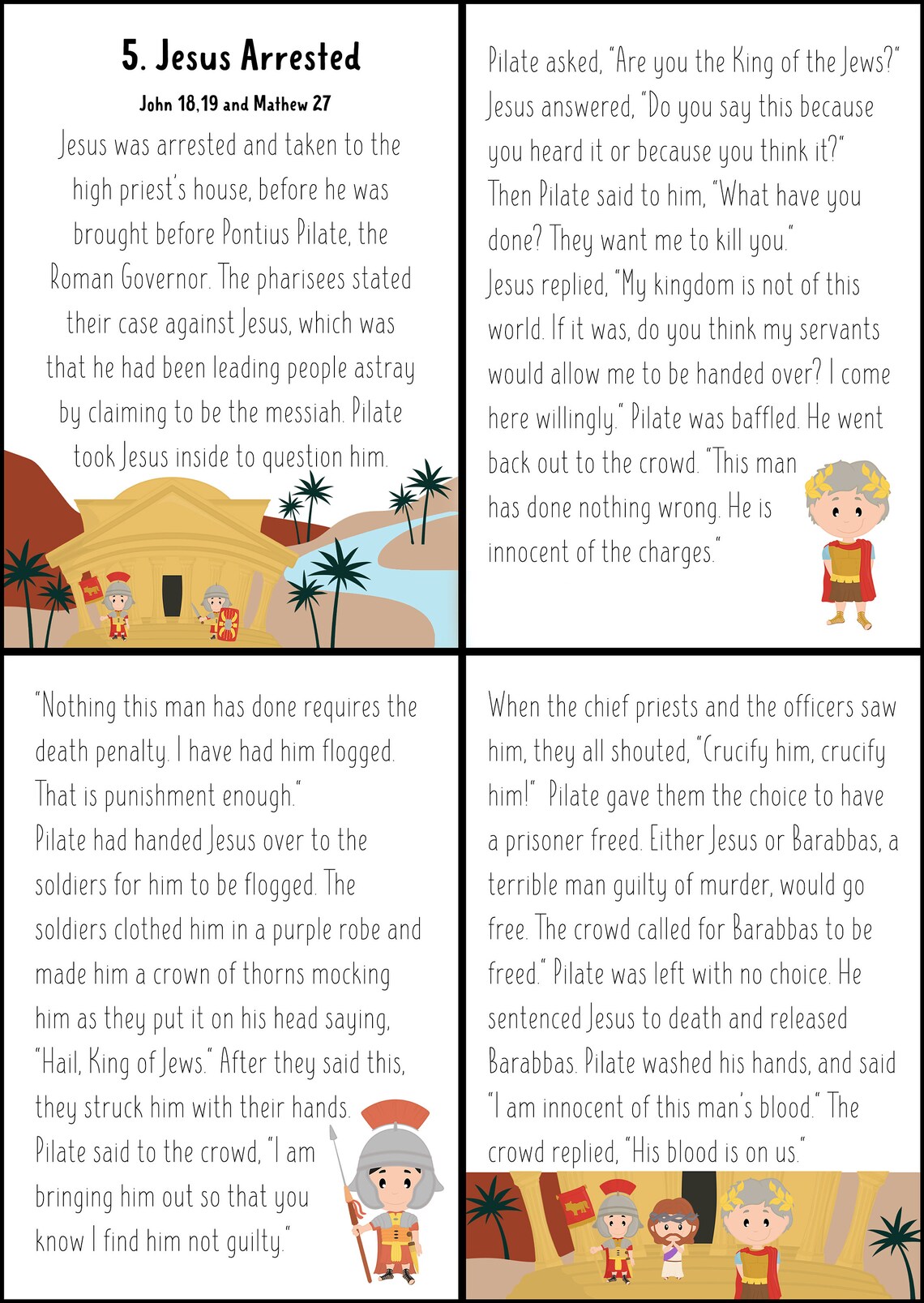 Printable Easter Story Cards I Christian Easter Story for Kids I Easter ...