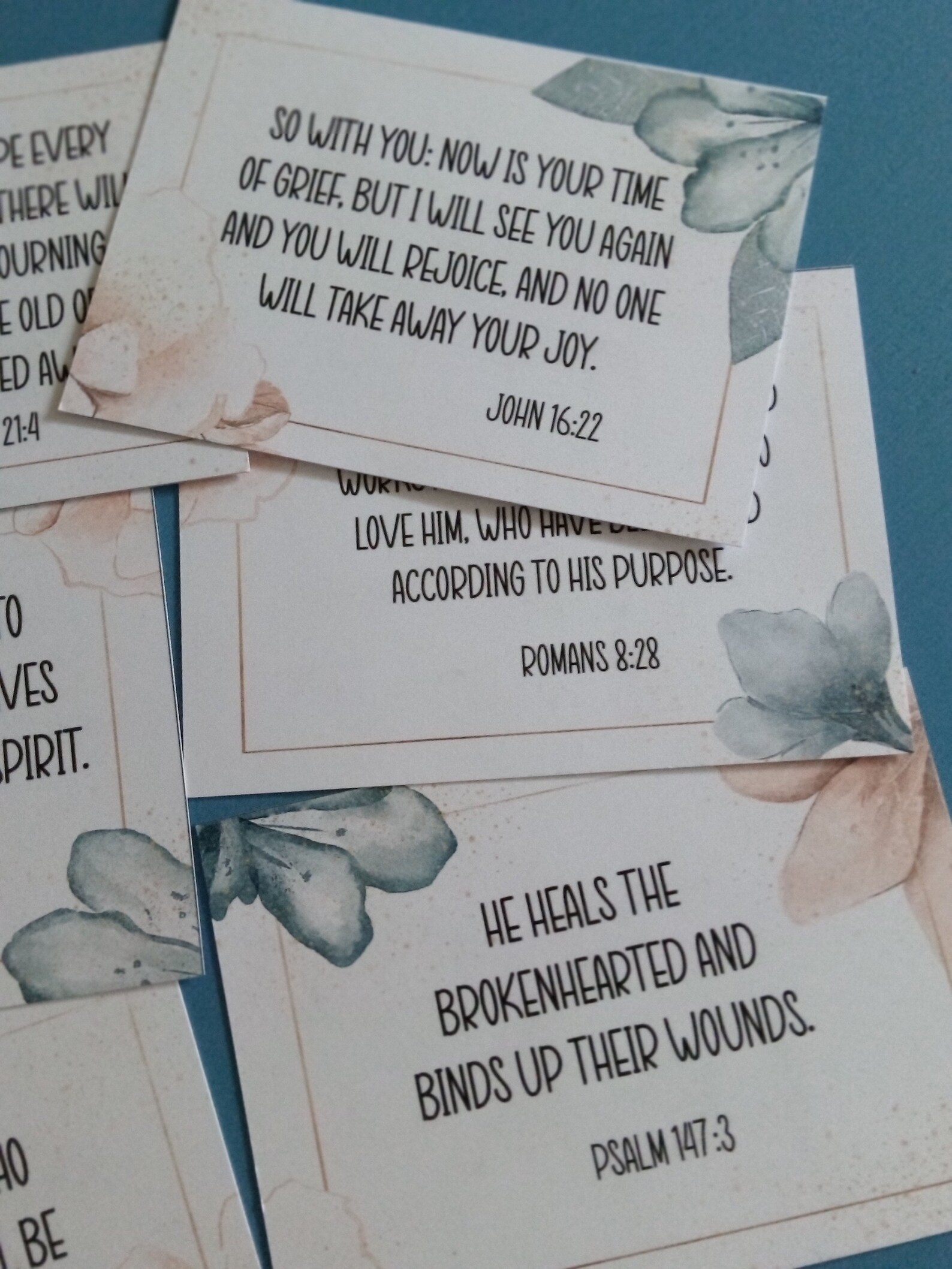 Grief Scripture Cards: Comforting Bible Verse Prints (digital Download ...