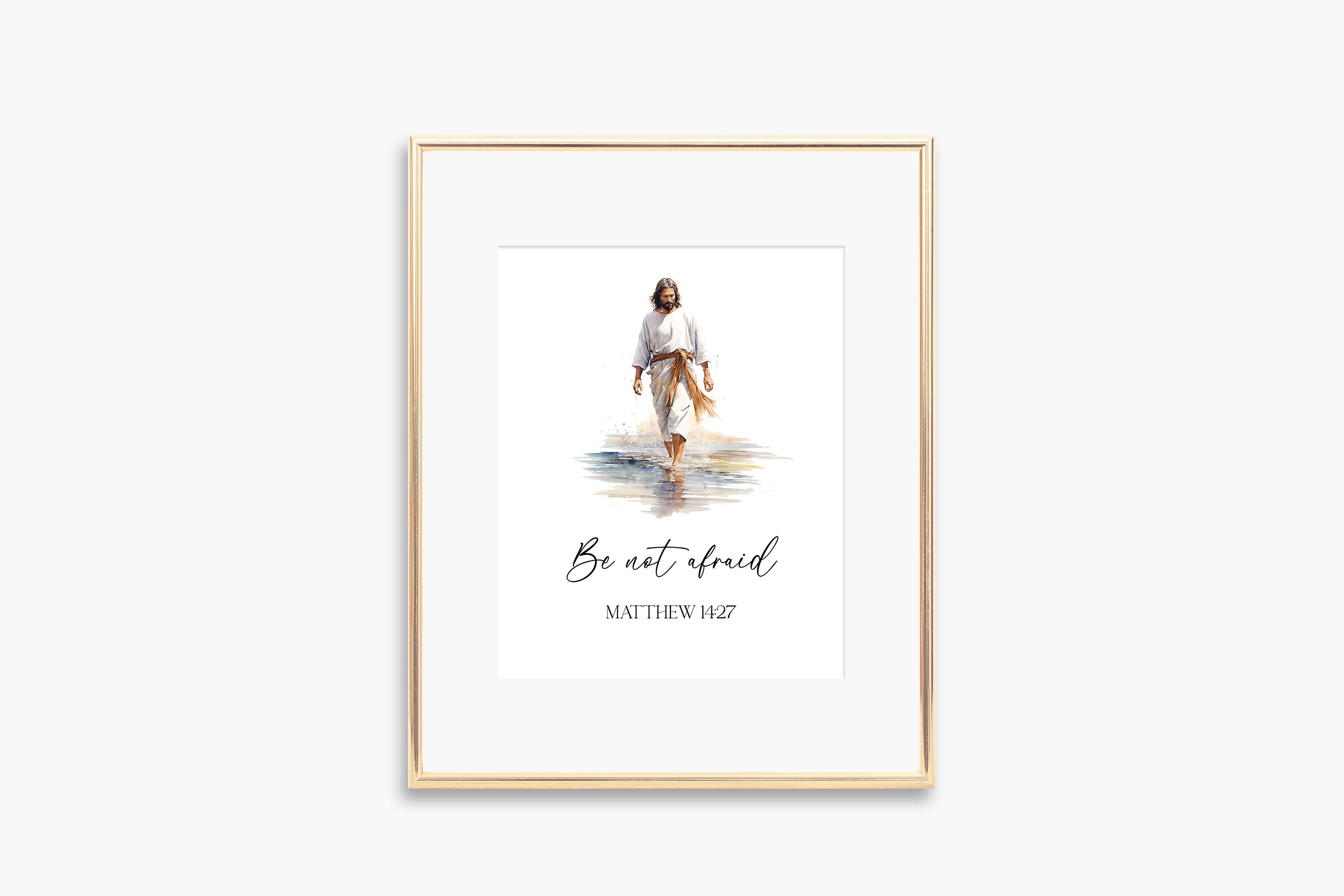 Be Not Afraid Bible Verse Wall Art Printable L Christian Digital Print ...