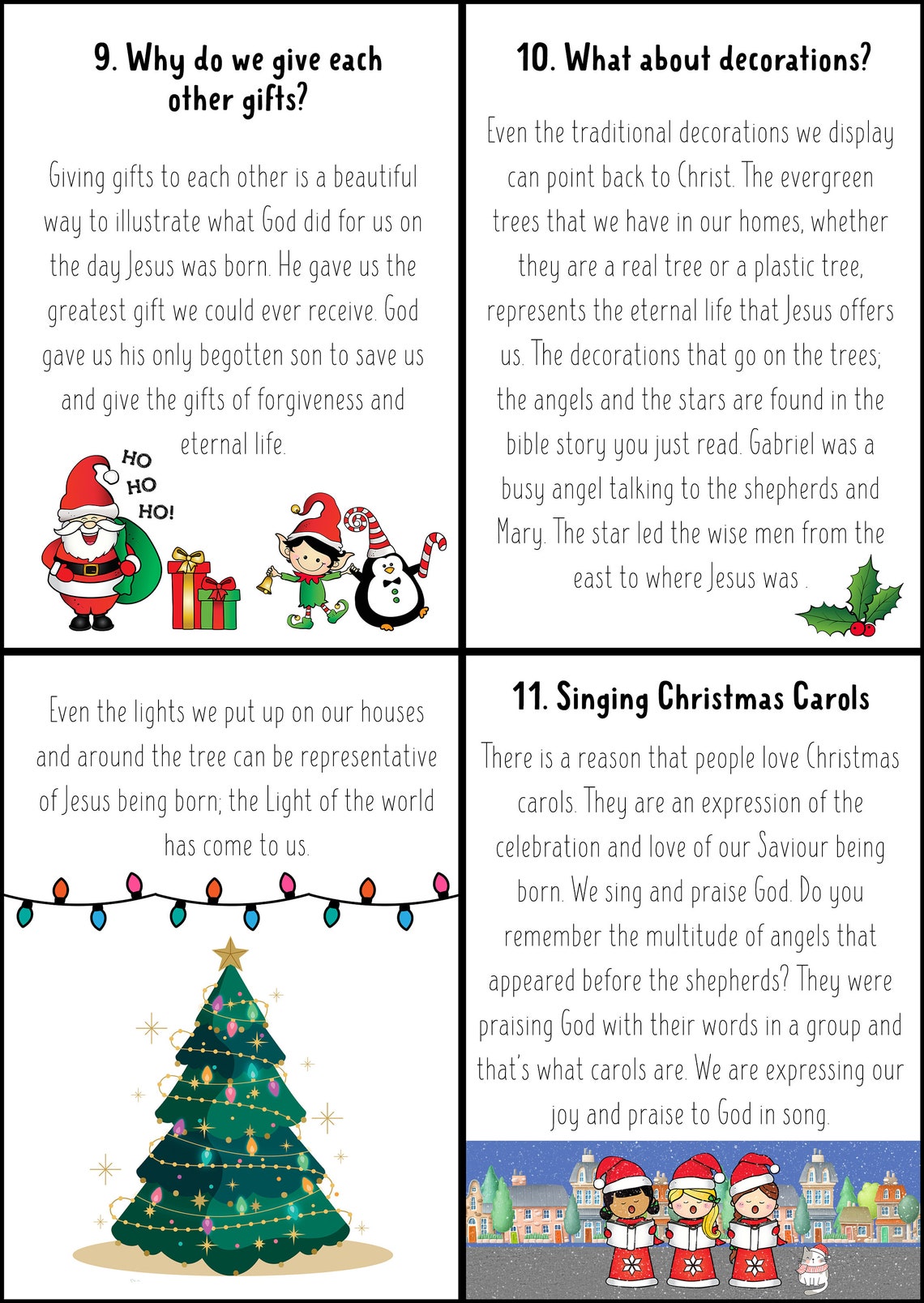 Advent Christmas Story Cards I Christian Christmas Story for - Etsy