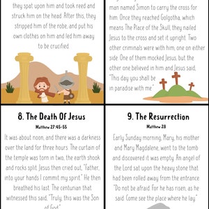 Printable Easter Story Cards I Christian Easter Story for Kids I Easter ...