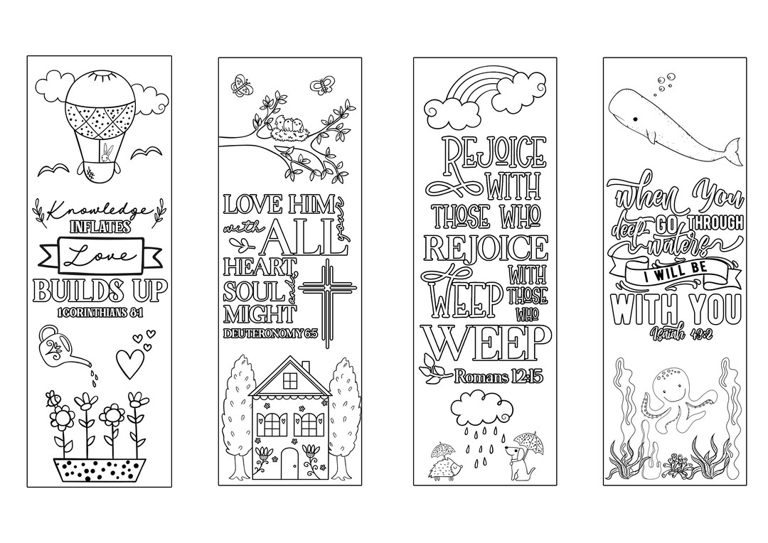 Colouring Bible Verse Bookmarks Printable I Romans I Scripture ...