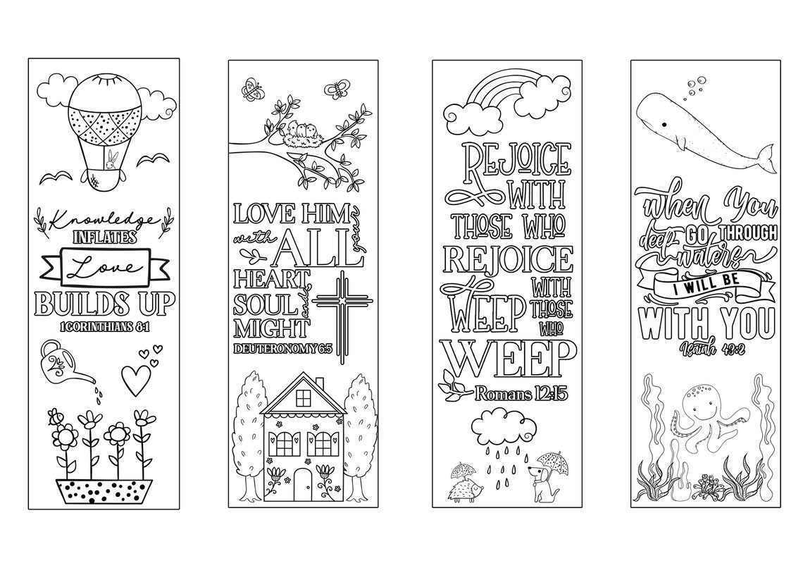 Colouring Bible Verse Bookmarks Printable I Romans I Scripture ...