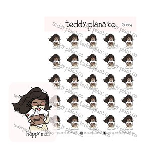 Happy Mail Girls | Post, Mail, Post Office | Planner Stickers (G-004 ...