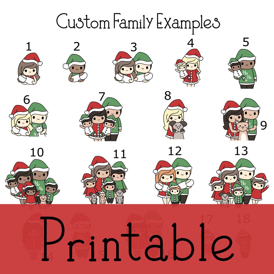 PRINTABLE TRADITIONAL Christmas Customise Your Own Family Planner ...