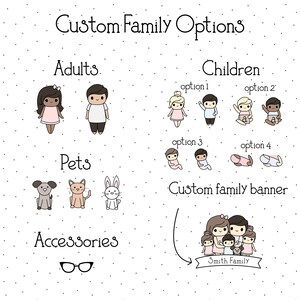 PRINTABLE Customise Your Own Family | Planner Stickers (C-006) - Etsy