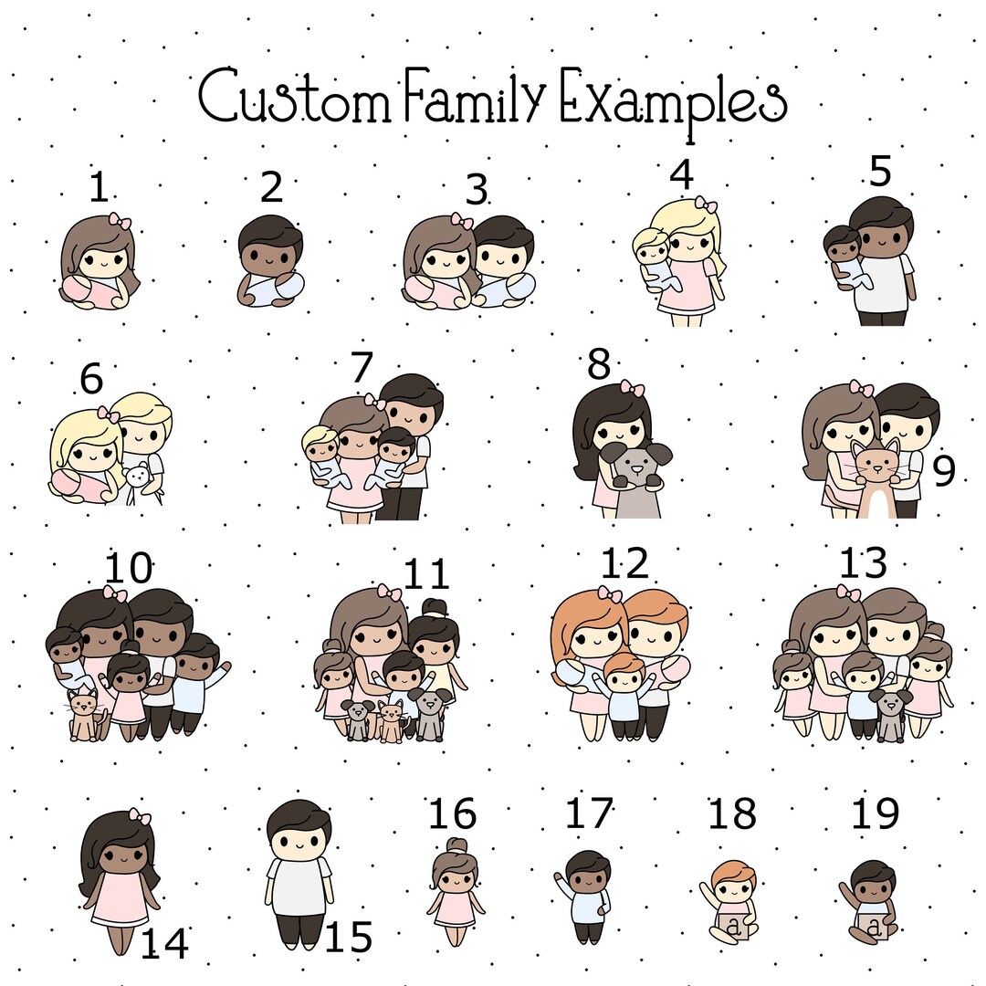 Customise Your Own Family | Planner Stickers (C-006) - Etsy