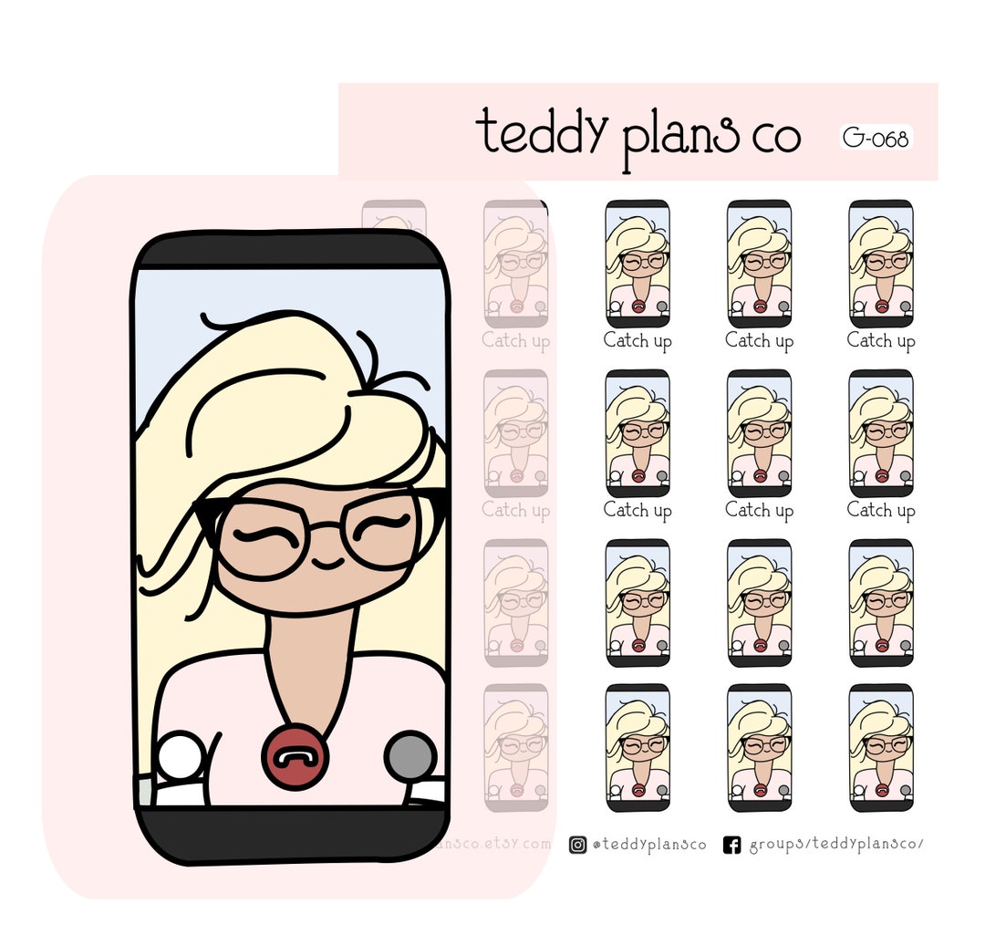 Catch up Call Girl Stickers | Planner Stickers (G-068) - Etsy