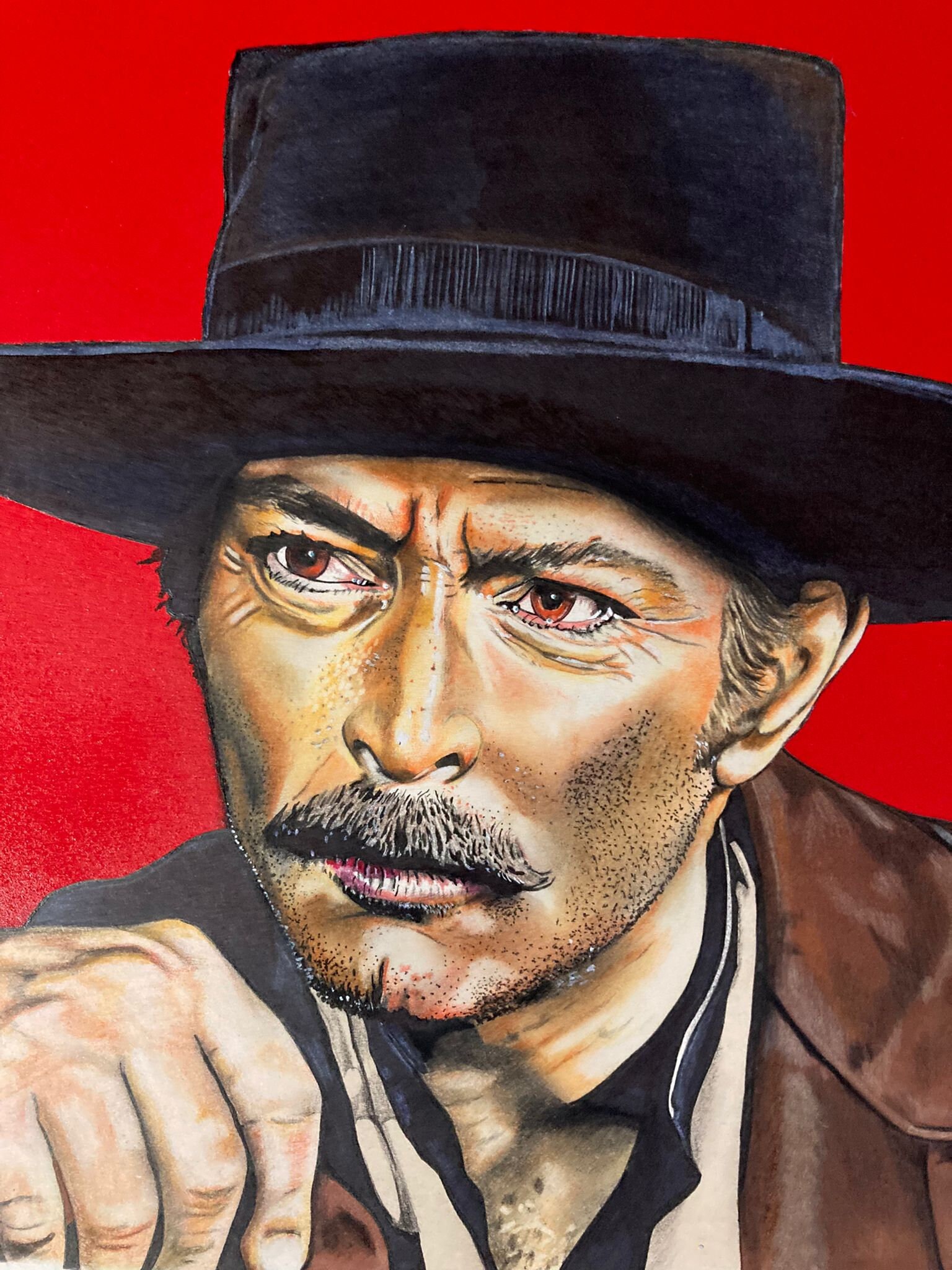 Original Portrait Artwork Lee Van Cleef 'the Bad' - Etsy