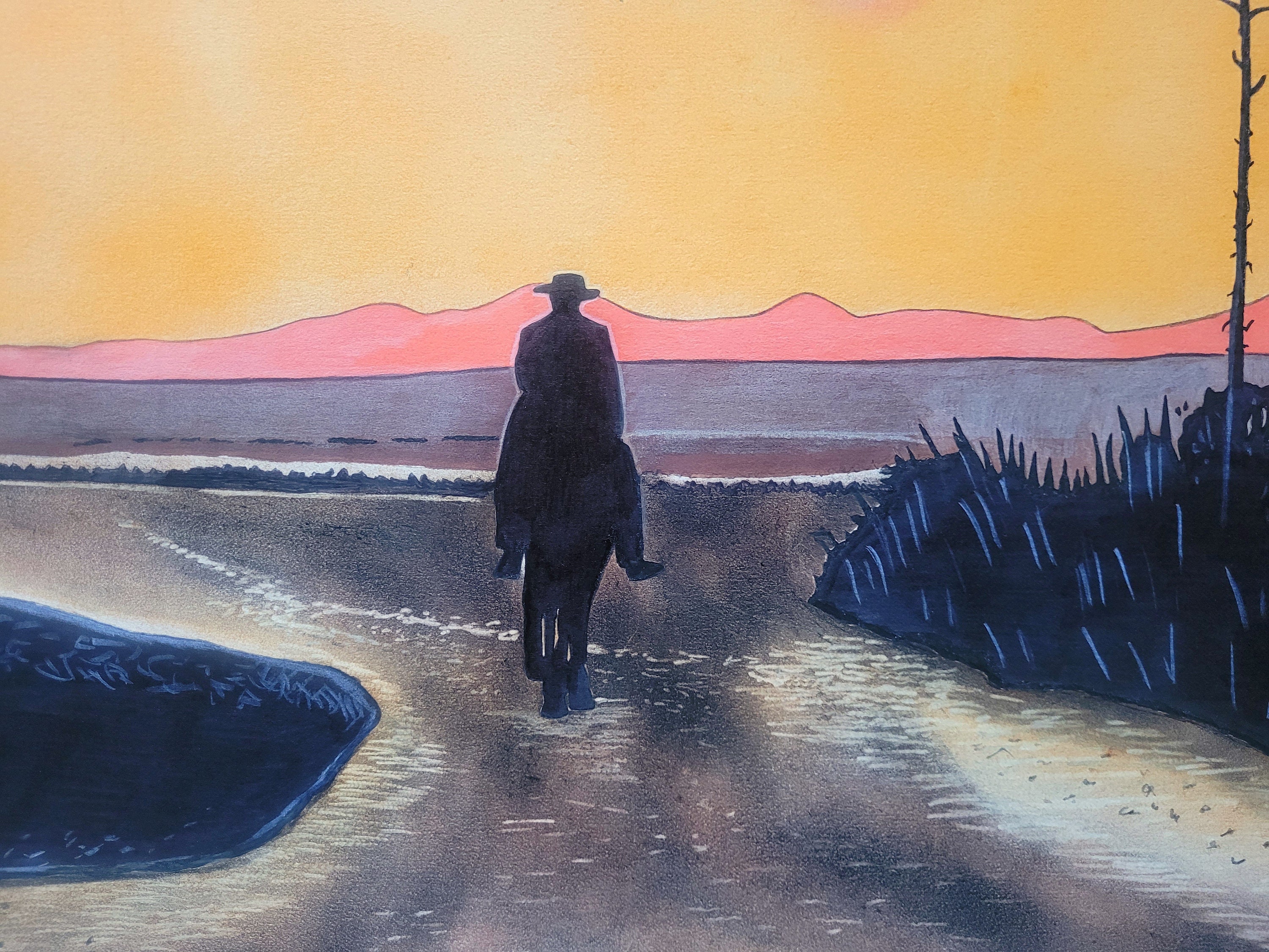 Goodbye Colonel - Lee Van Cleef Artwork - Cowboy Sunset - Etsy