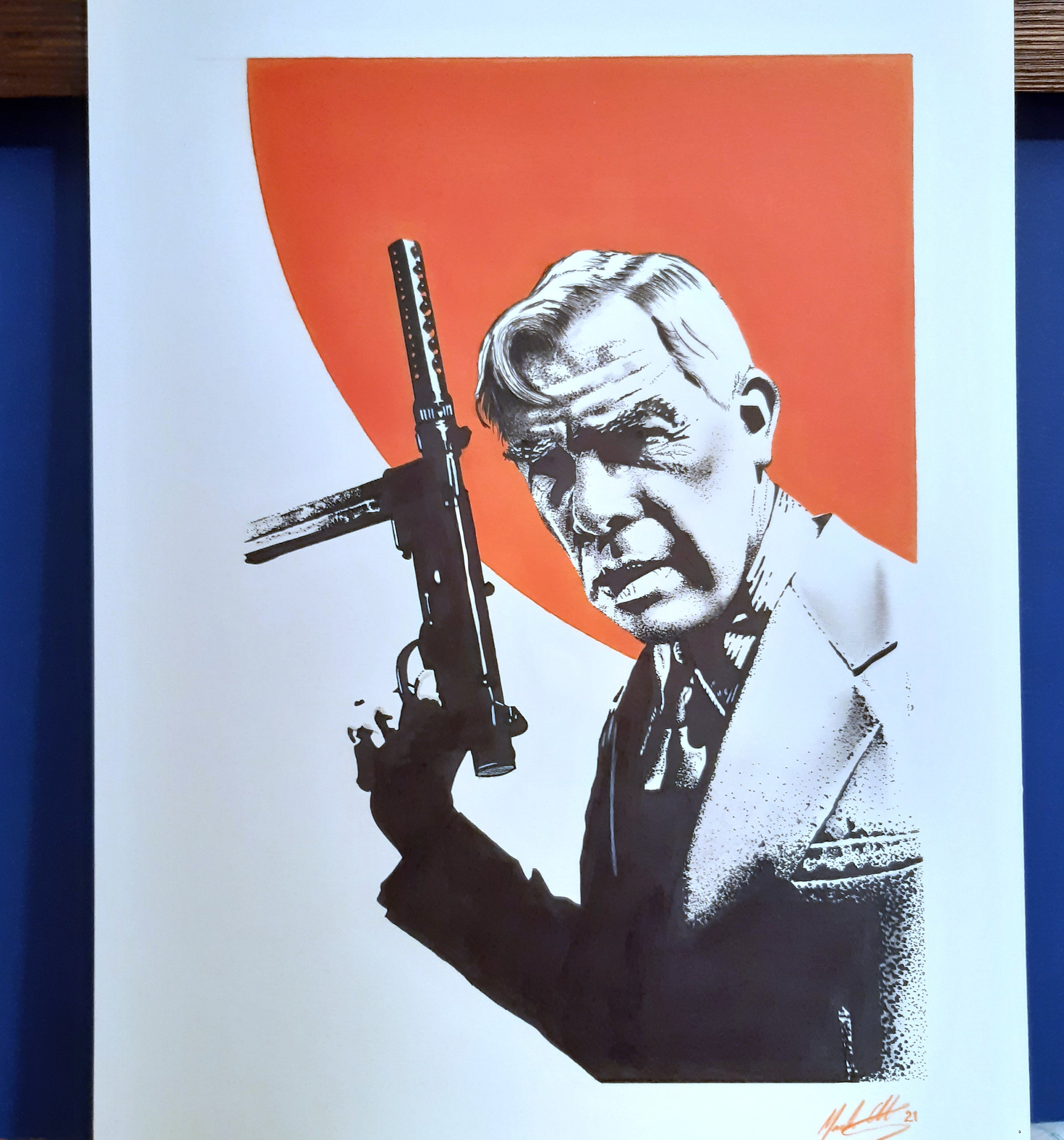 Lee Marvin / Prime Cut - Original Ink & Pencil Artwork of the Legendary ...