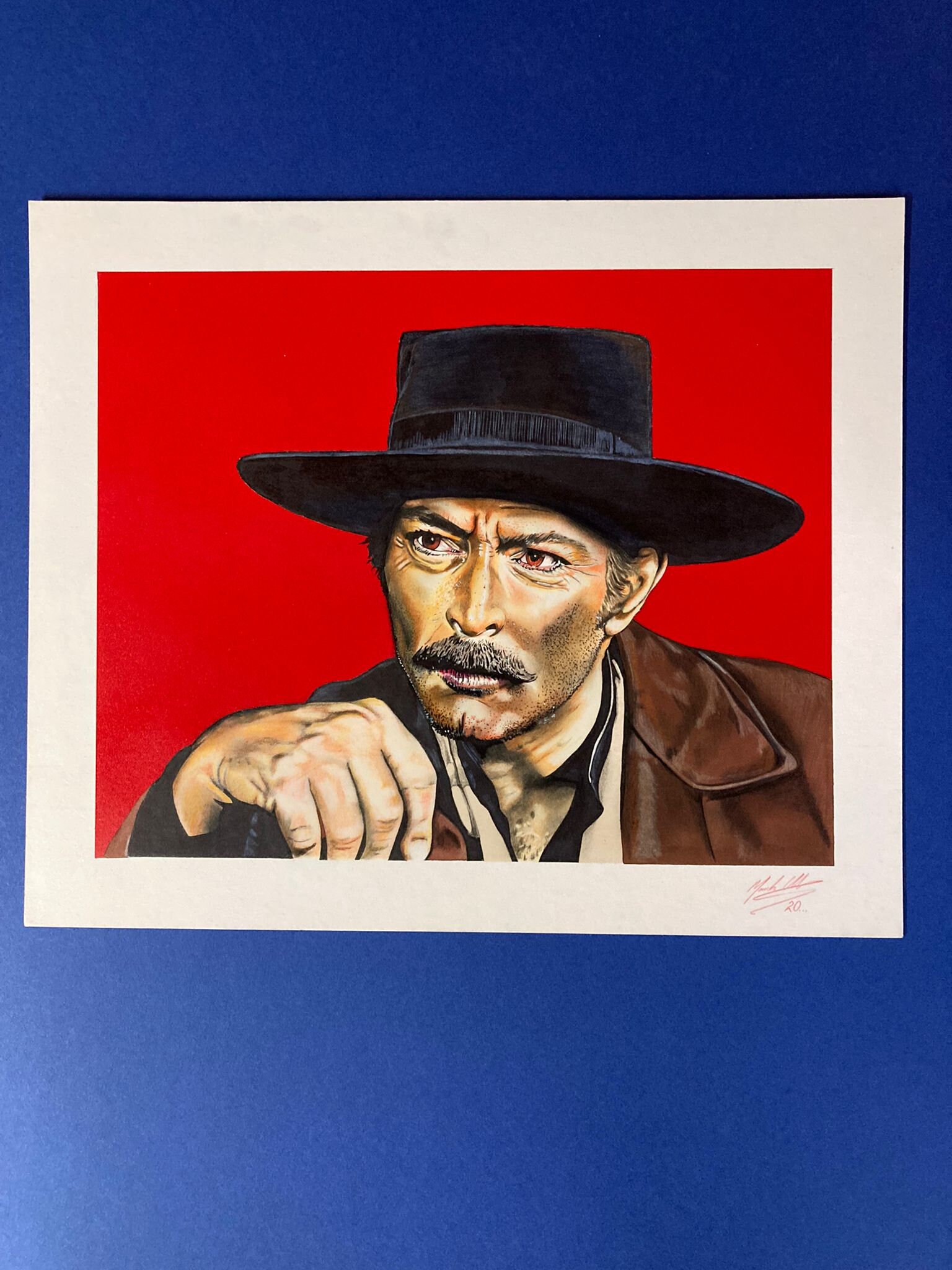 Original Portrait Artwork Lee Van Cleef 'the Bad' - Etsy