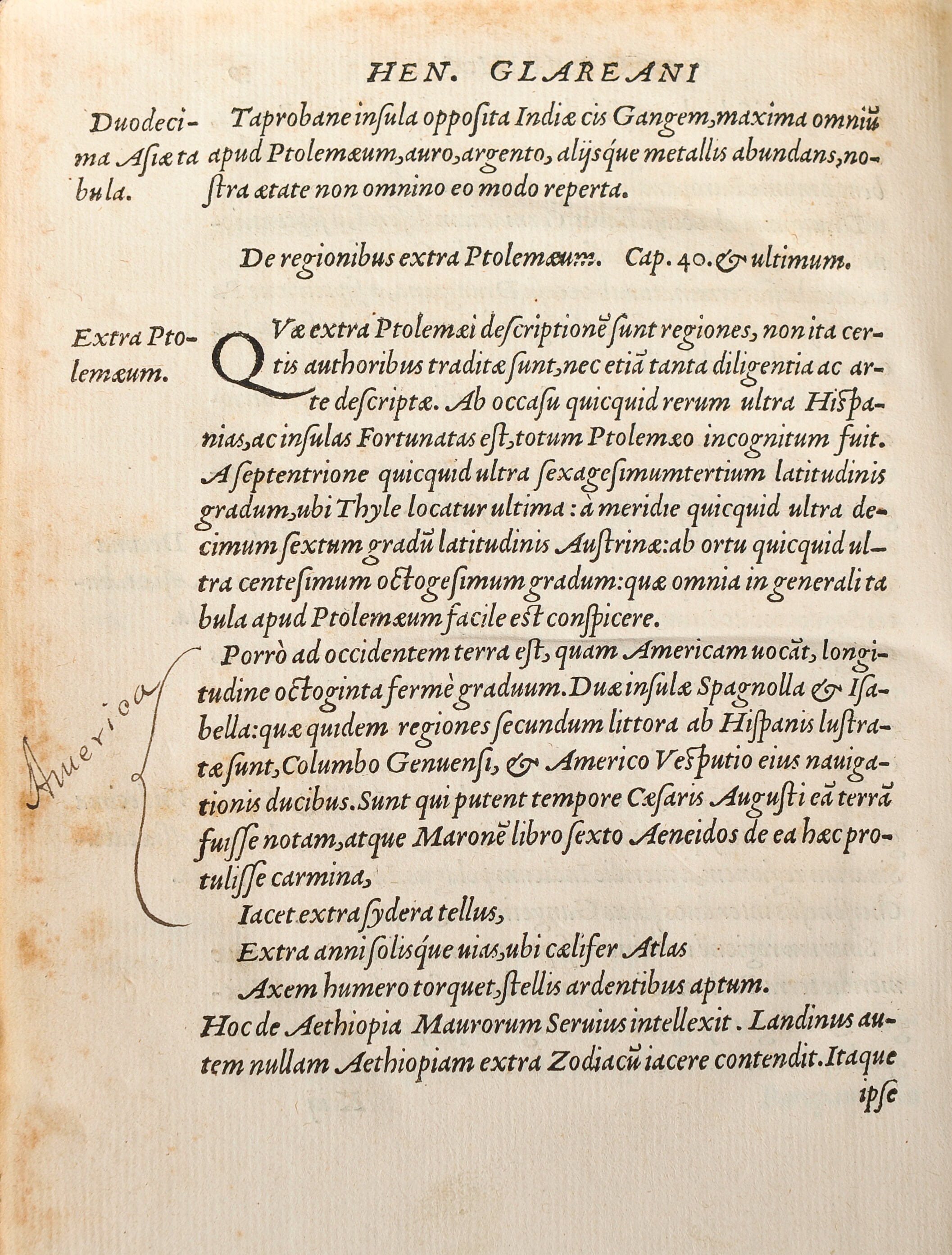 Glareanus "de Geographia Liber Unus", Very Rare Geographical Manual ...