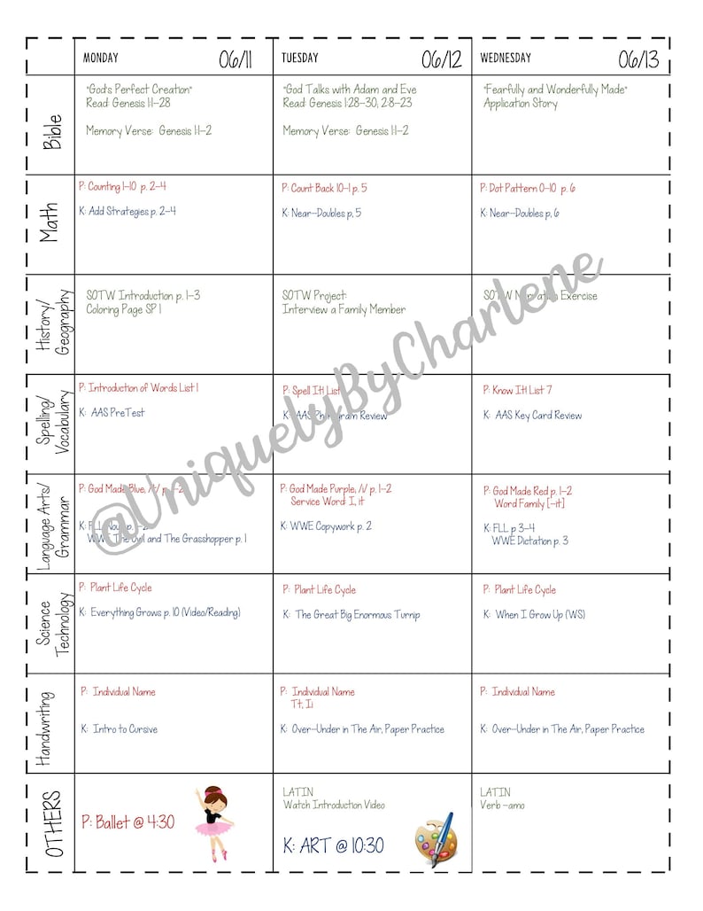 DIGITAL COPY Homeschool Battle Planner - - Etsy