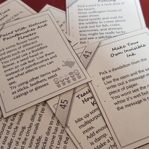 52 Outdoor Activity/task Cards Printable Instant Download - Etsy UK