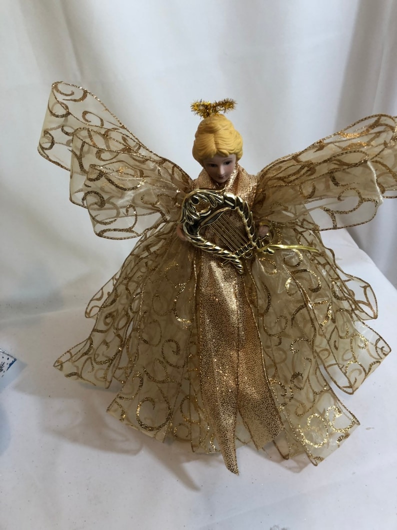Angel Decor Christmas Tree Topper Religious Decorations Halo - Etsy