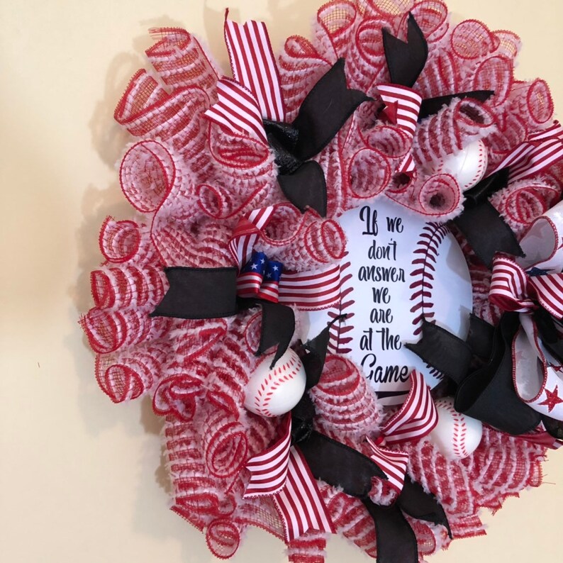 Baseball wreath Front Door Wreath Fathers Day wreath Spring | Etsy