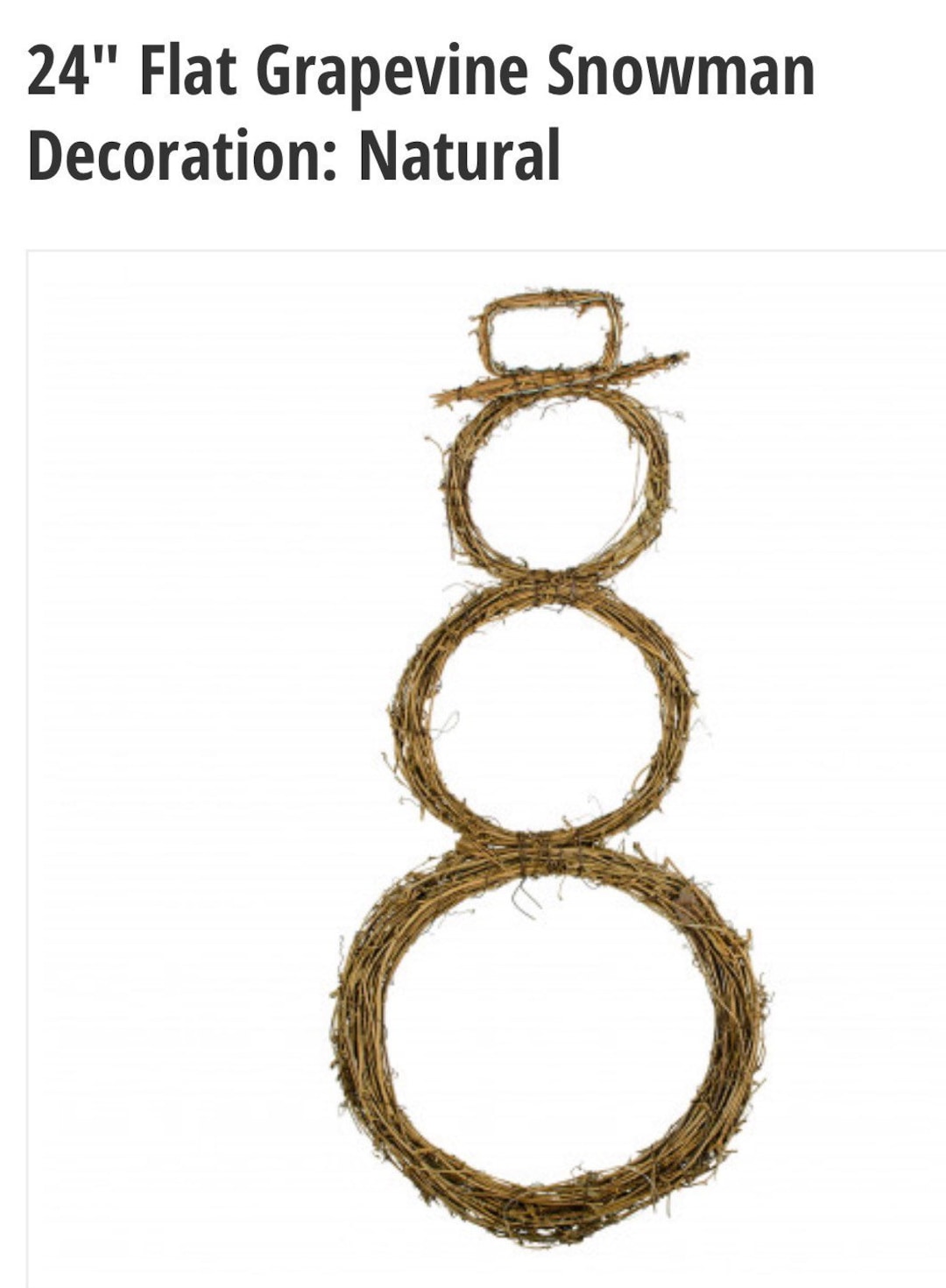 Grapevine Wreath Form-snowman Form-grapevine Wreath-diy Grapevine ...