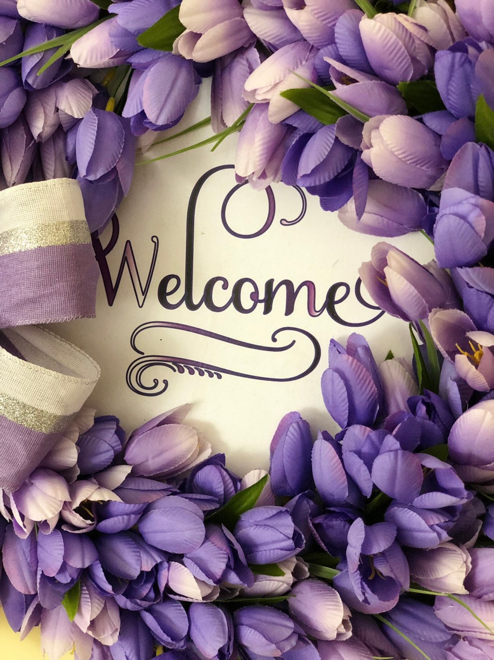 Tulip Welcome Wreath - Etsy