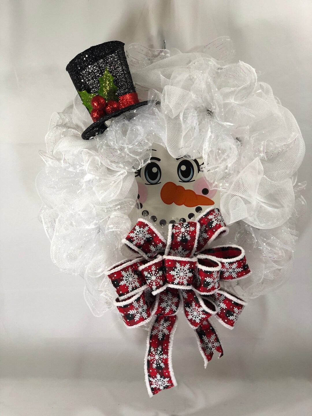 Snowman Wreath - Etsy