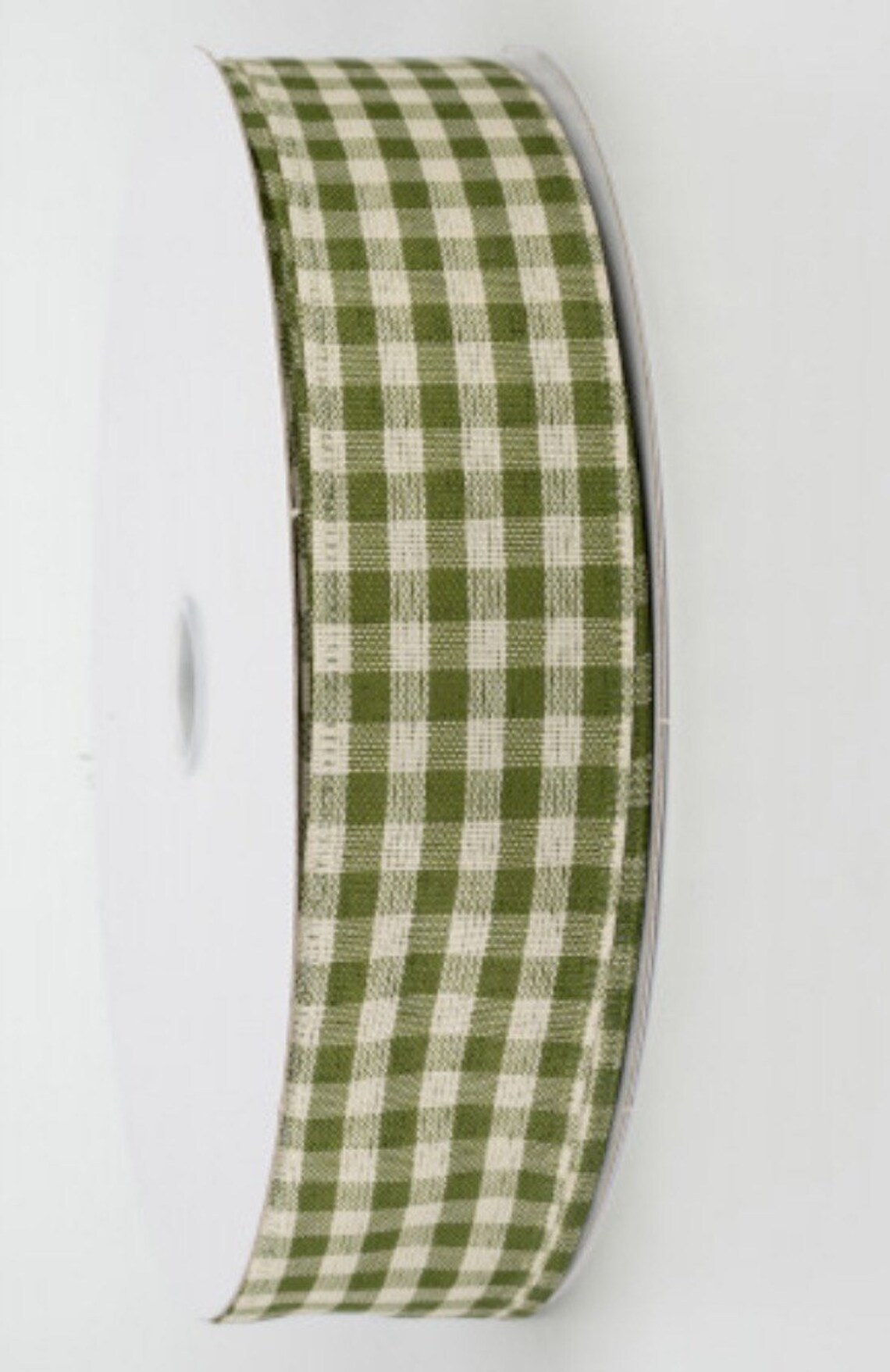 1.5 Primitive Gingham Ribbon: Moss & Natural 5 Yards - Etsy