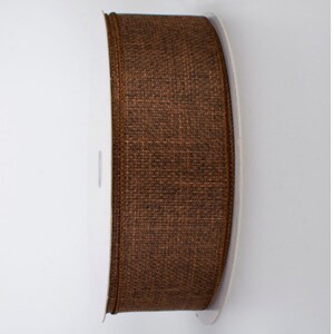 2.5” Royal Faux Burlap Ribbon: Mocha (5 Yards) - Etsy